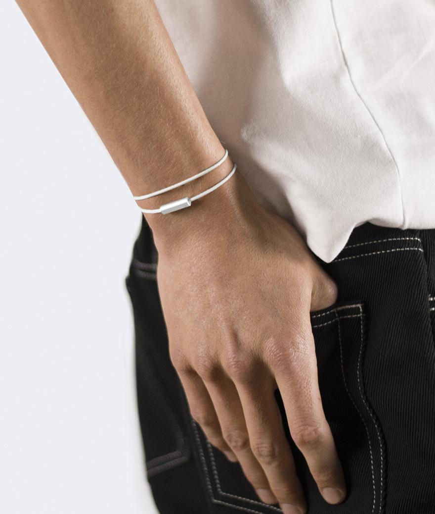 Bracelet Le Gramme Câble double tour 9 Grammes argent lisse brossé